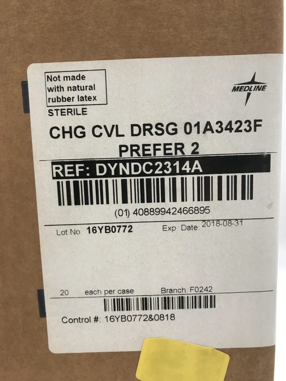 Medline DYNDC2314A Changing CVL Dressing (20/Case) (X) - GB TECH USA