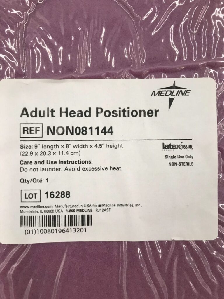 Medline NON081144 Adult Head Positioner 9″ Length x 8″ Width x 4.5 ...