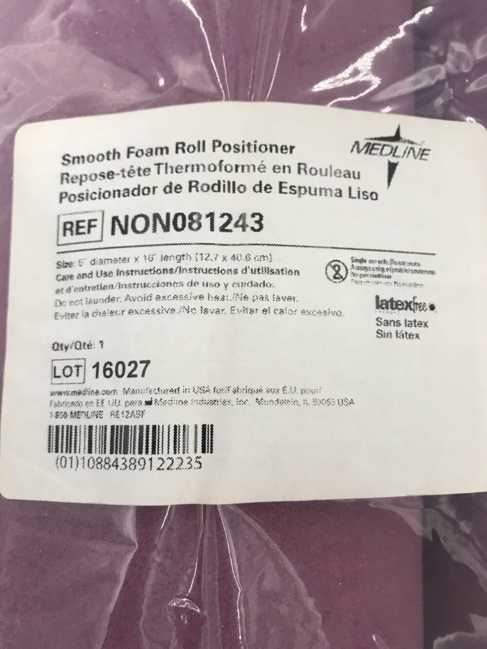 Medline NON081243 Smooth Foam Roll Positioner – GB TECH USA