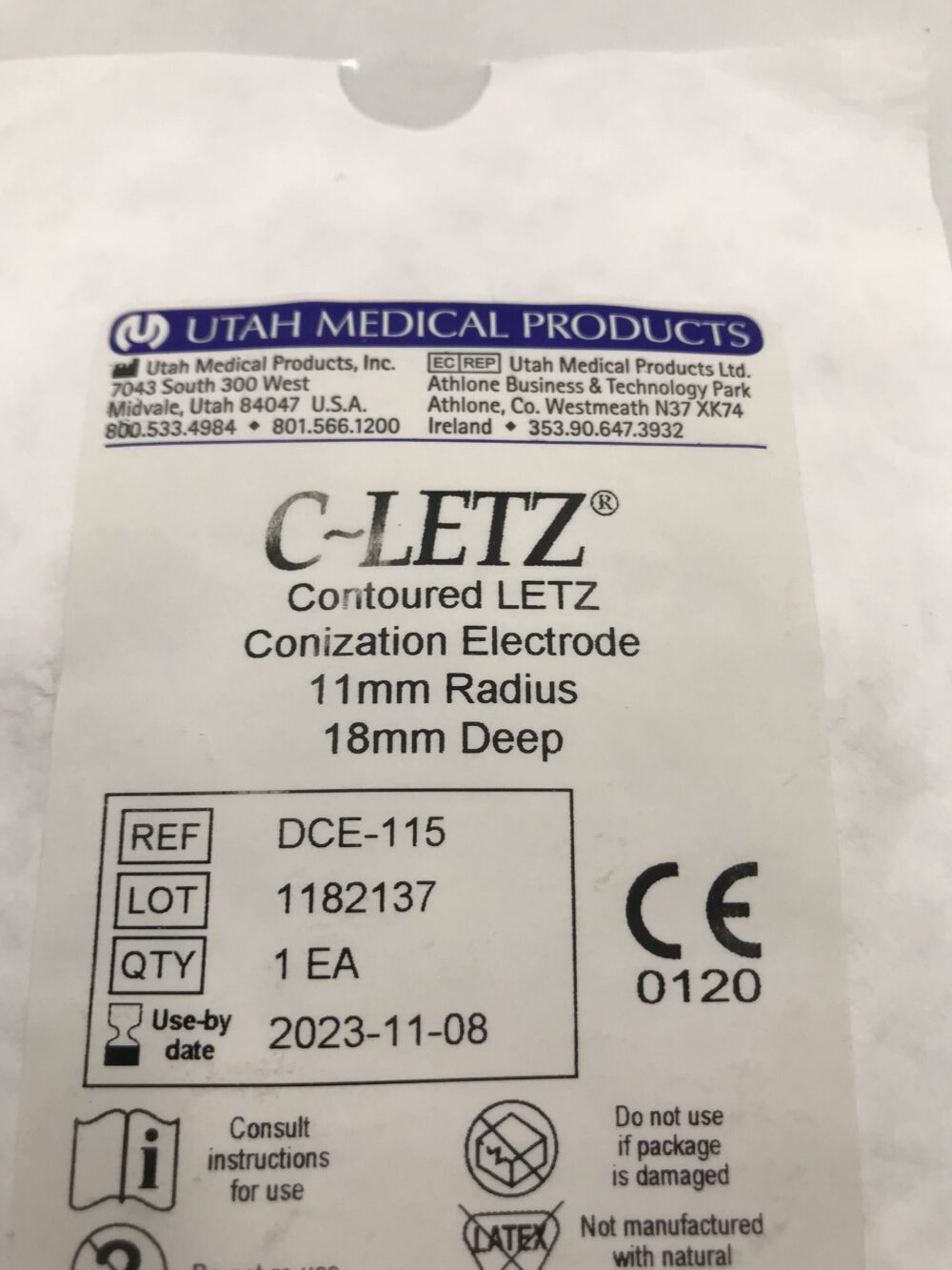Utah DCE-115 C-Letz Contoured LETZ Conization Electrode 11mm Radius ...