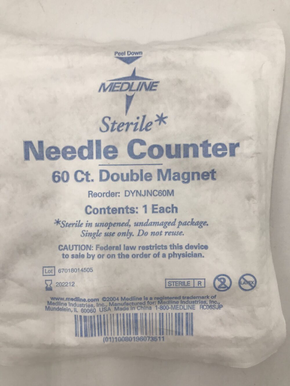 MEDLINE DYNJNC60M Needle Counter 60Ct. Double Magnet (X) - GB TECH USA