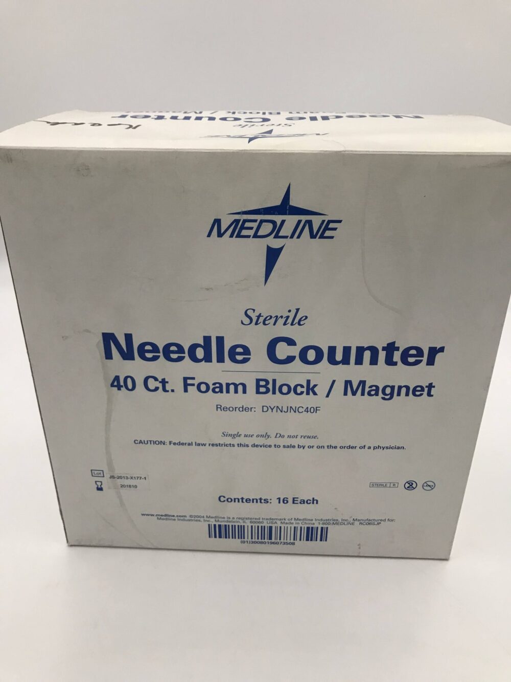 MEDLINE DYNJNC40F Needle Counter 40Ct. Foam Block / Magnet (16/Box) (X ...