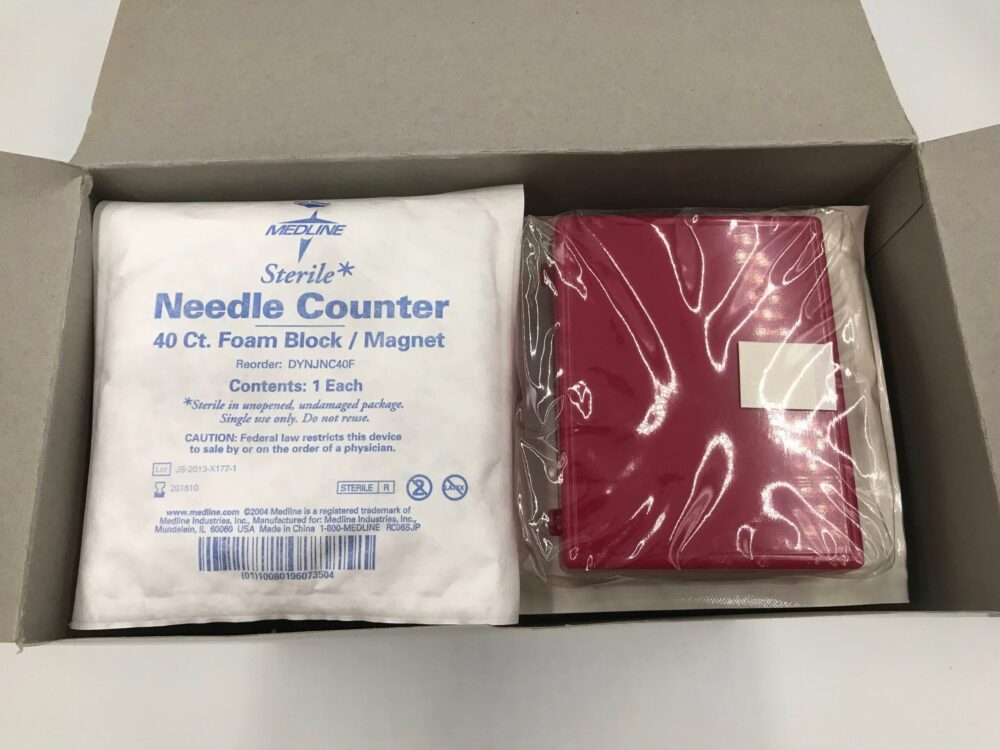 MEDLINE DYNJNC40F Needle Counter 40Ct. Foam Block / Magnet (16/Box) (X ...
