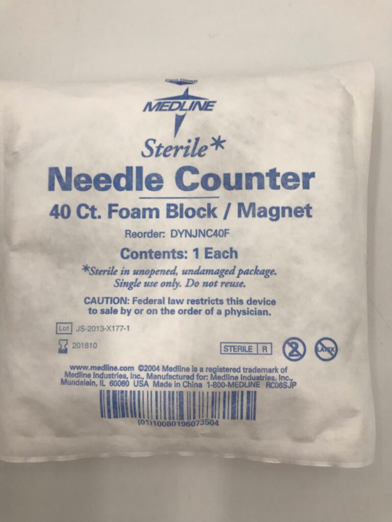 MEDLINE DYNJNC40F Needle Counter 40Ct. Foam Block / Magnet (16/Box) (X ...