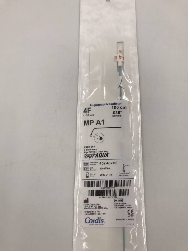 Cordis 452-407H0 Tempo Aqua MP A1 Angiographic Catheter 4F 100cm (X ...