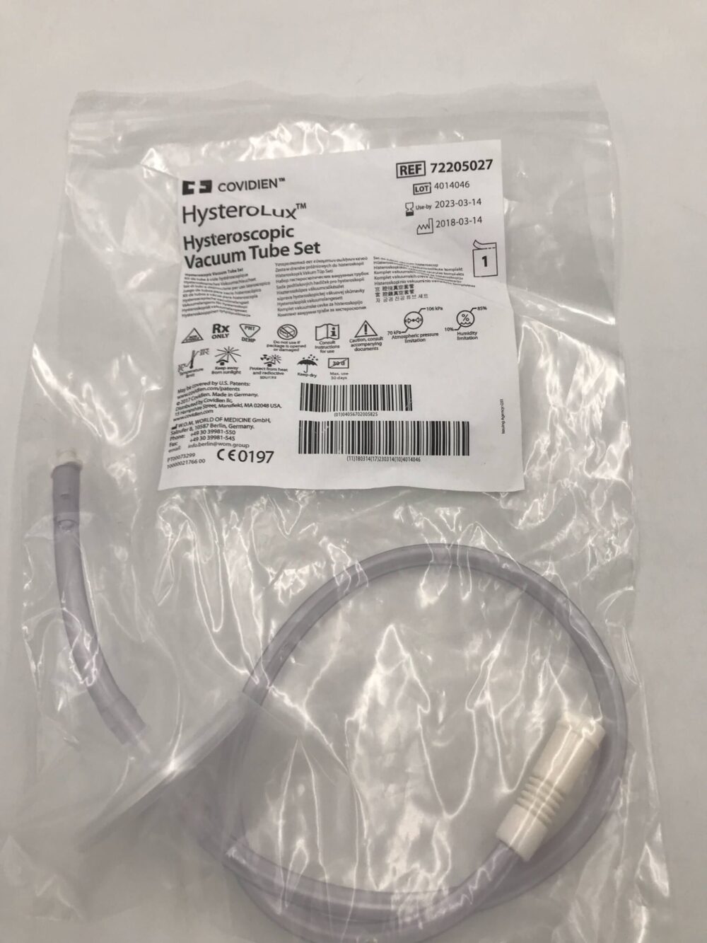 Covidien 72205027 HysteroLux Hysteroscopic Vacuum Tube Set (X) – GB ...