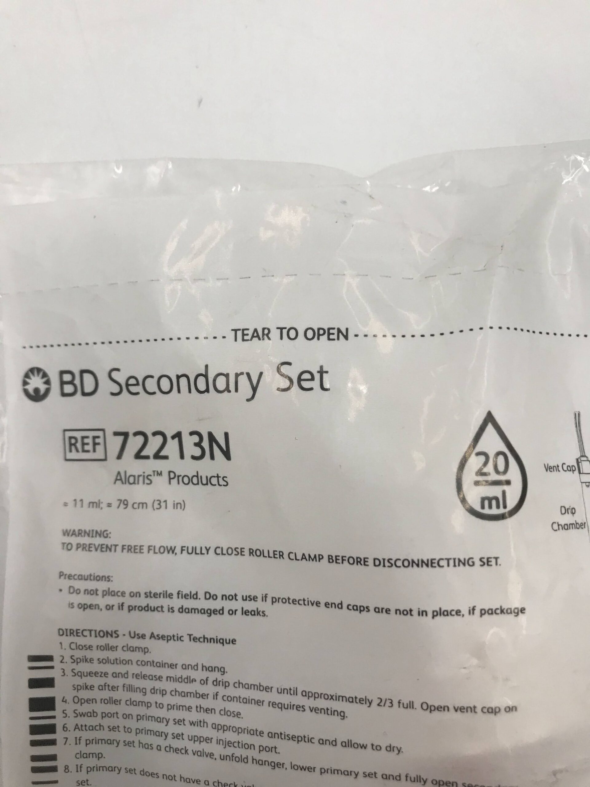 BD 72213N Secondary Set 20ml (21/Lot) (X) - GB TECH USA