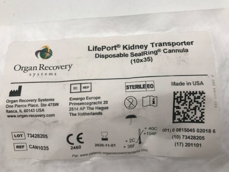 Organ Recovery Systems CAN1035 LifePort Kidney Transporter Disposable ...