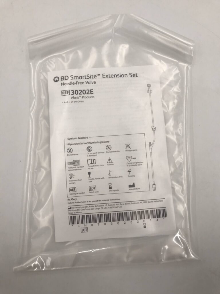 BD 30202E SmartSite Extension Set Needle-Free Valve (X) - GB TECH USA