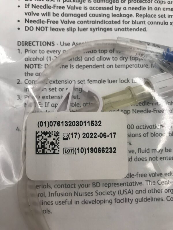 BD 30202E SmartSite Extension Set Needle-Free Valve (X) – GB TECH USA
