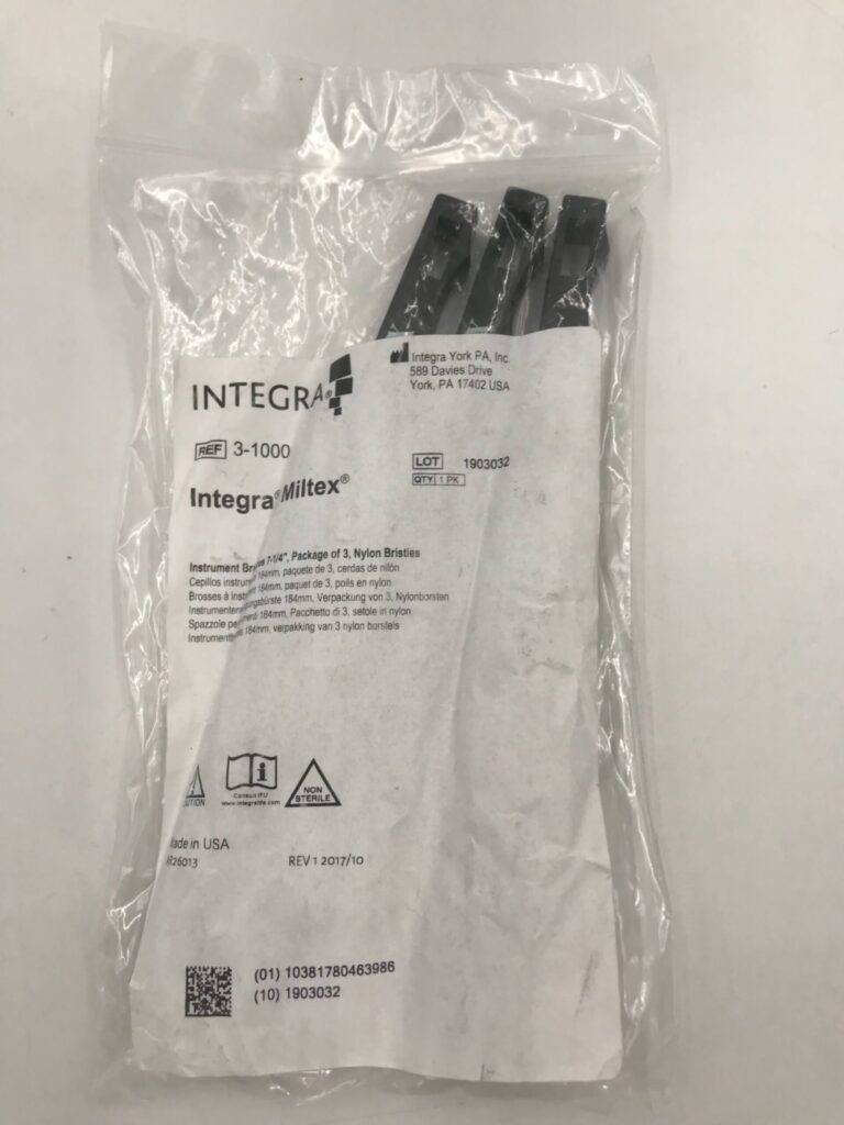 Integra 3-1000 Miltex Instrument Brushes 7-1/4" Nylon Bristles (3 ...