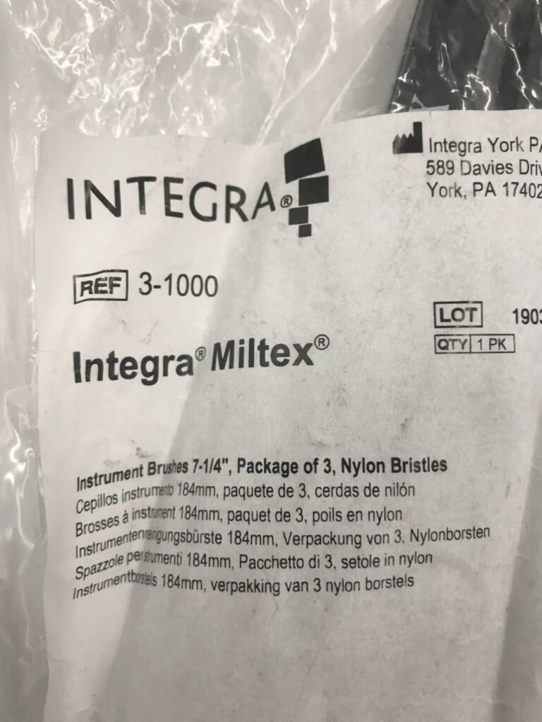 Integra 3-1000 Miltex Instrument Brushes 7-1/4" Nylon Bristles (3 ...