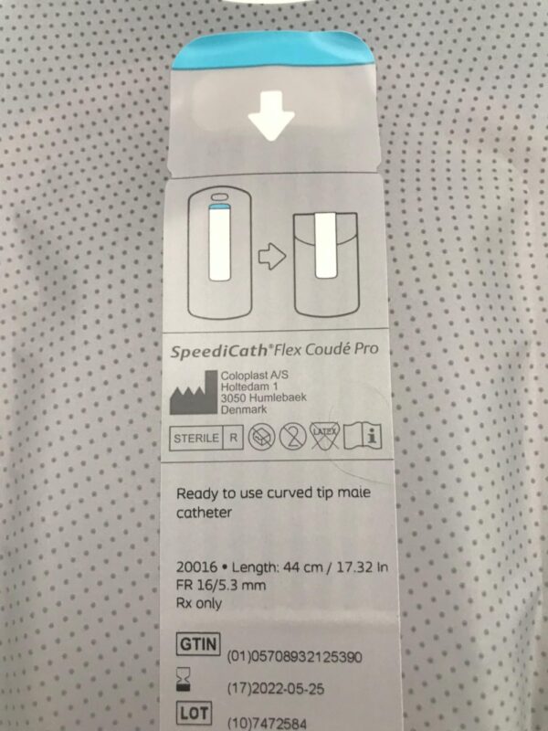 Coloplast 20016 SpeediCath Flex Coudé Pro Ready To Use Curved Tip Male ...