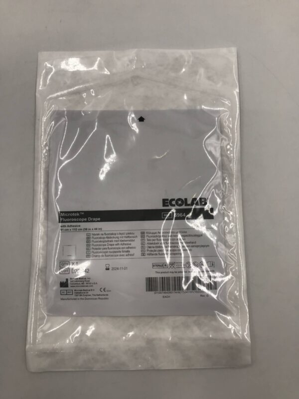 Microtek 5964 Ecolab Fluoroscope Drape with Adhesive 91cm x 112cm (36in ...