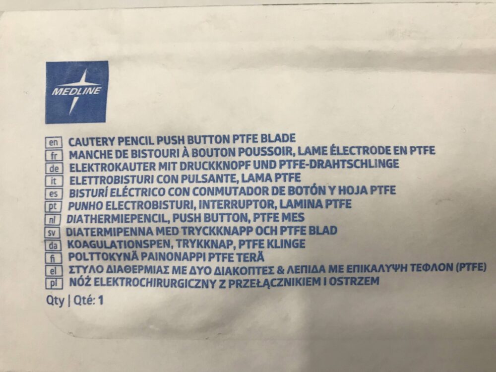 Medline ESPB3002 Cautery Pencil Push Button PTFE Blade (X) – GB TECH USA