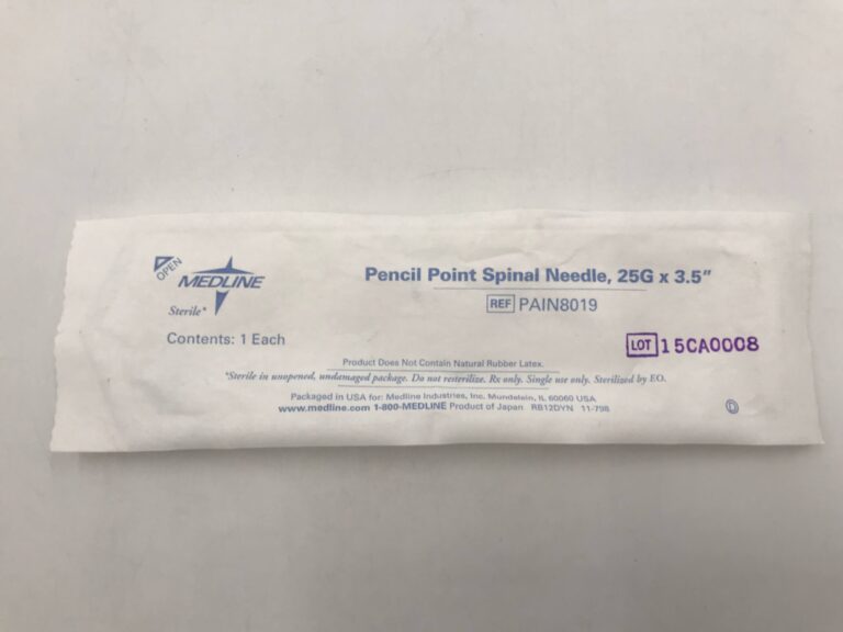 Medline PAIN8019 Pencil Point Spinal Needle, 25G x 3.5" - GB TECH USA