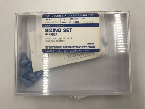 Silastic 438-0000 Sizing Set Condylar Implant H.P. (13/Package) - GB ...