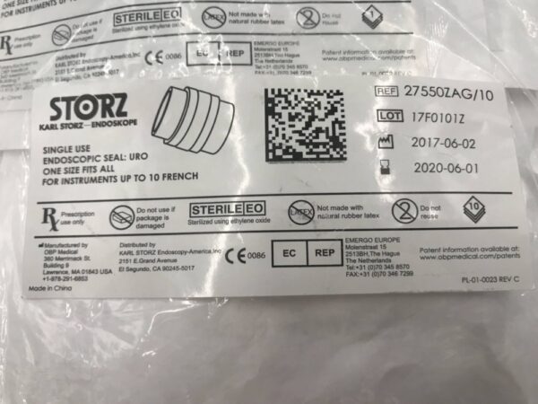 Storz 27550ZAG/10 Single Use Endoscopic Seal URO (10/Pack) (X) – GB ...