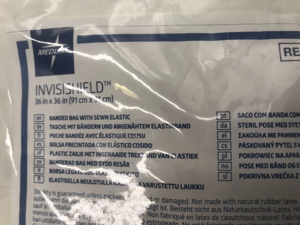 Medline DYNJE63636R Invisishield Banded Bag with Sewn Elastic 36in x ...