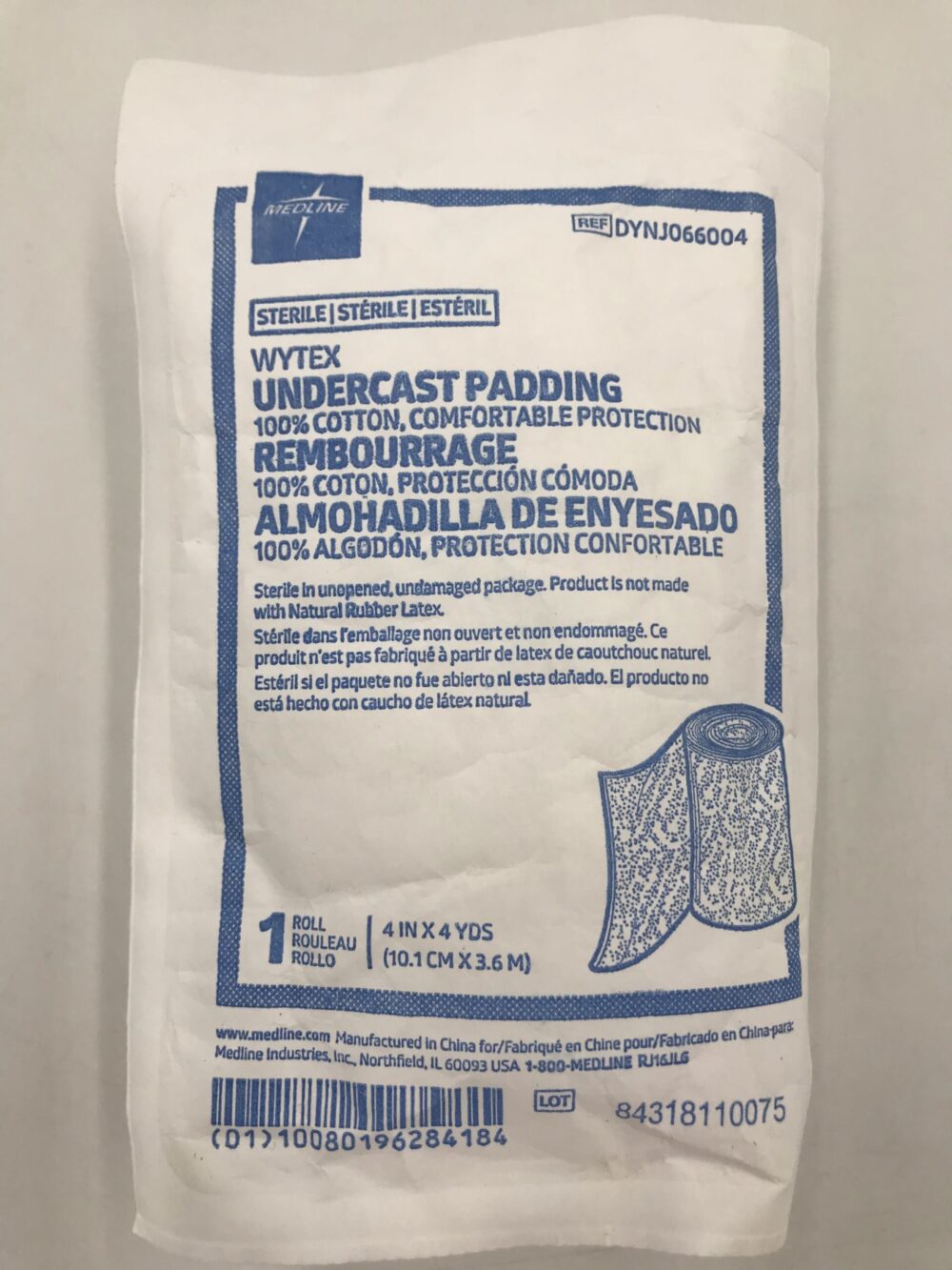 Medline DYNJ066004 Wytex UnderCast Padding 4in x 4yds - GB TECH USA