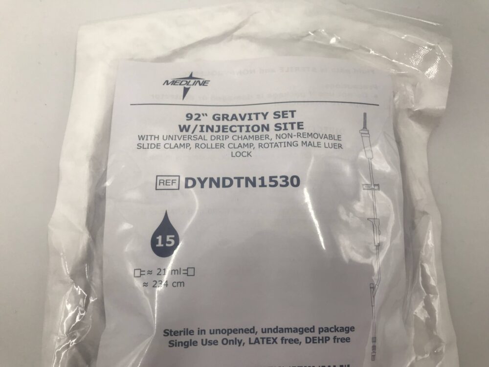 Medline DYNDTN1530 92″ Gravity Set w/Injection Site (X) – GB TECH USA