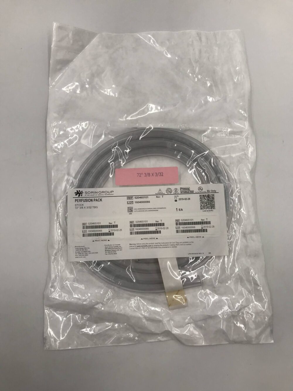Sorin Group 020465101 Perfusion Pack Stock 72″ x 3/8 x 3/32 TBG(X) – GB ...