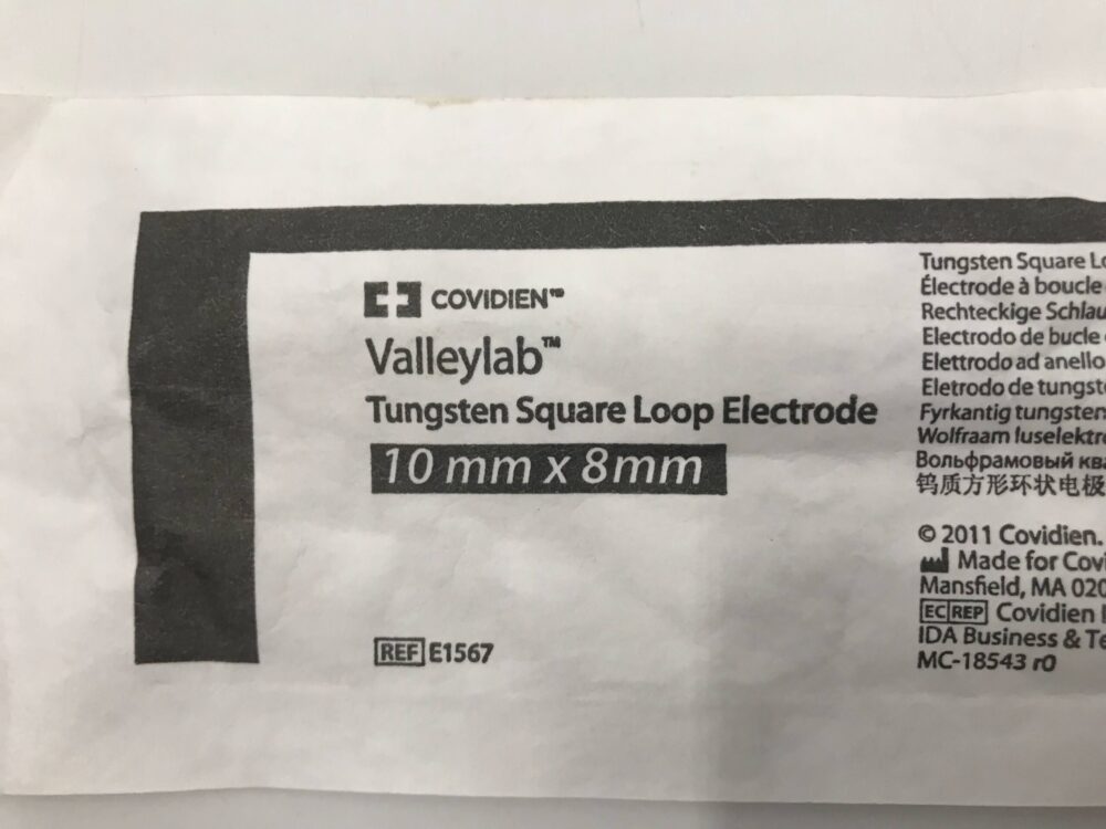 Covidien E1567 Valleylab Tungsten Square Loop Electrode 10mm x 8mm (X ...