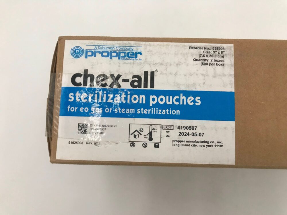Propper Manufacturing 025008 Chex-All Sterilization Pouches (1000/Case ...