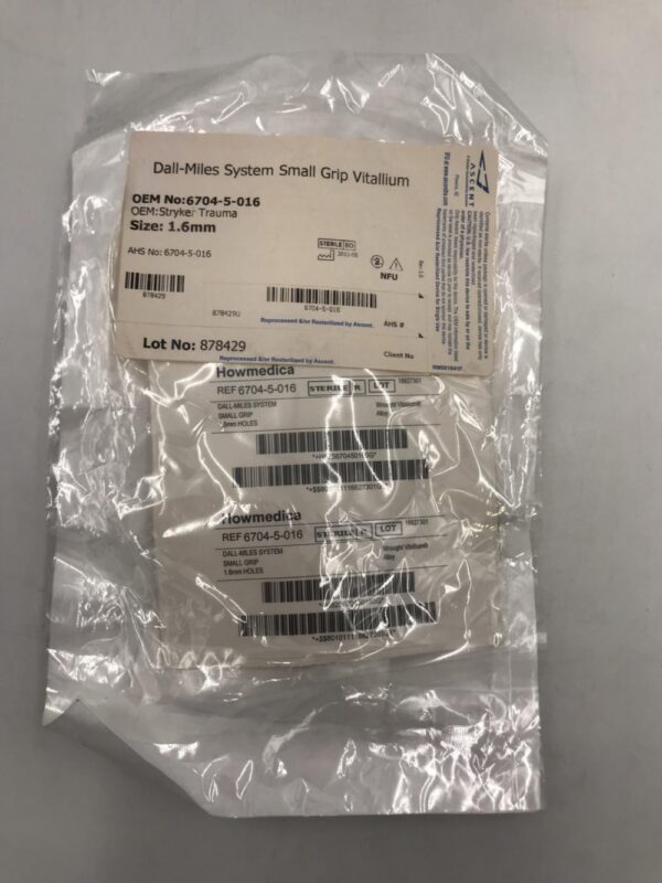 Stryker 6704-5-016 Dall-Miles System Small Grip Vitallium (Reporcessed ...