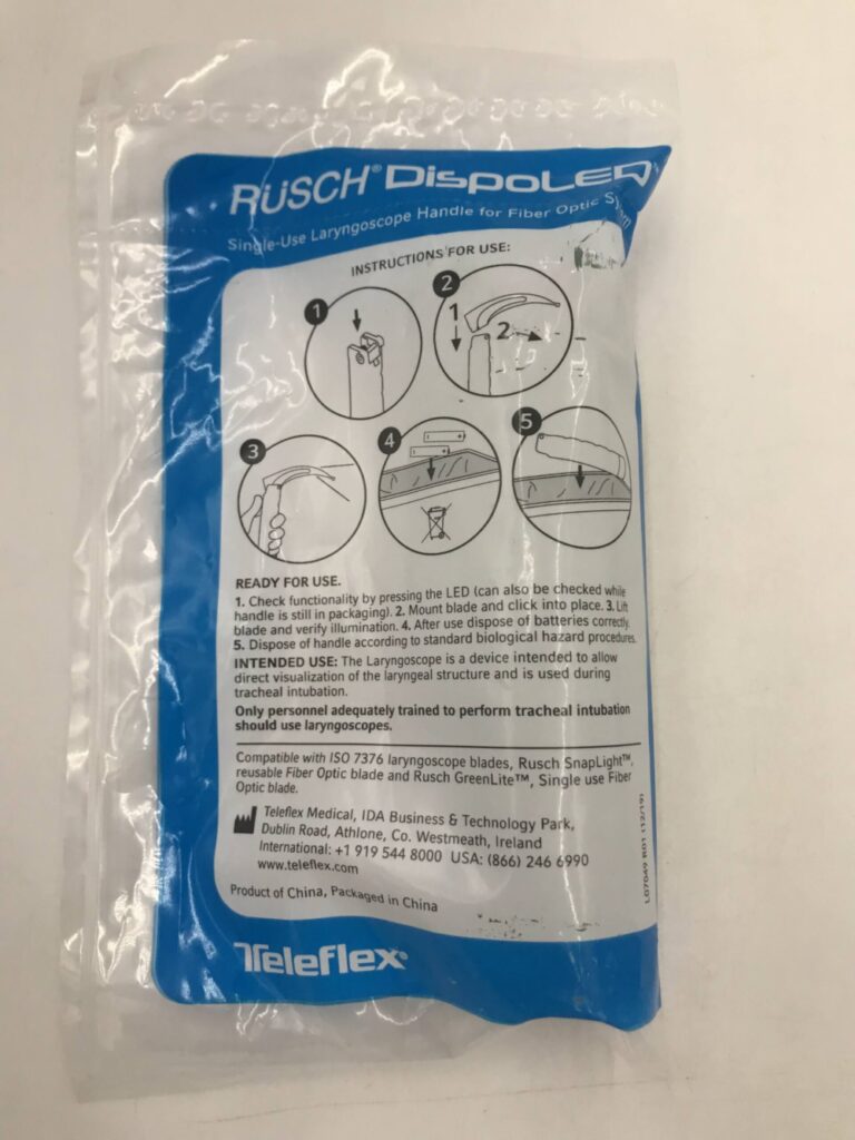 Teleflex 77700 Rush Dispoled Single-Use Laryngoscope Handle for Fiber ...