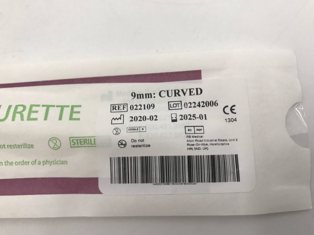 Medgyn 022109 Disposable Rigid Curette 9mm Curved (10/Pack) (X) - GB ...