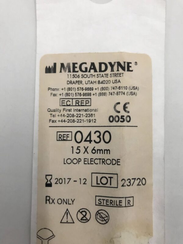 Megadyne 0430 Loop Electrode 15 x 6mm (X) - GB TECH USA