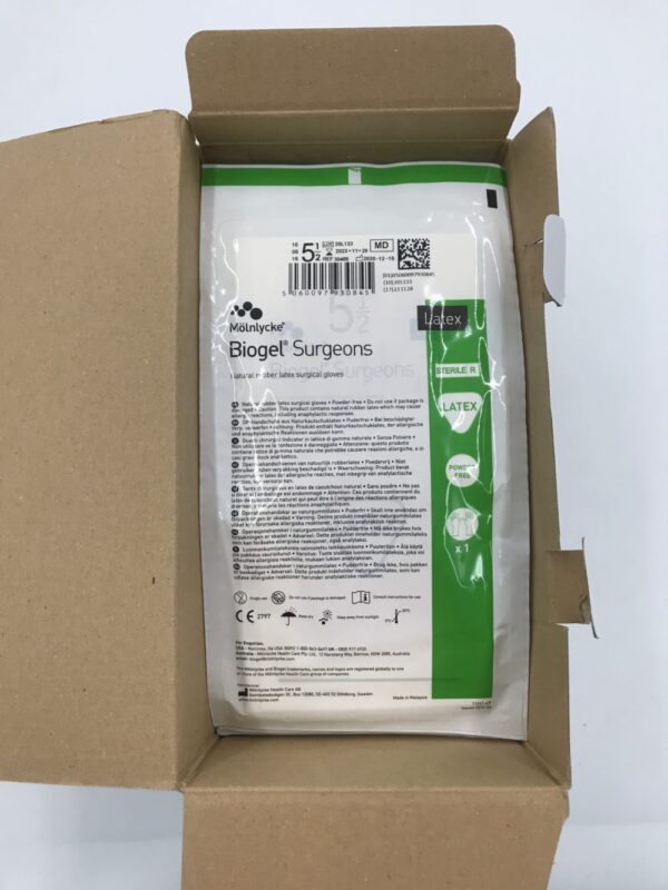 Molnlycke 30455 Biogel Surgeons Natural Rubber Latex Surgical Gloves ...
