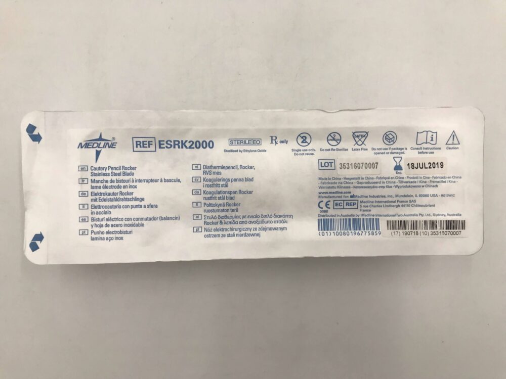 MEDLINE ESRK2000 Cautery Pencil Rocker Stainless Steel Blade (X) - GB ...