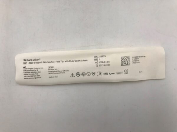 ASPEN SURGICAL 2630 Richard-Allan Surgical Marking Pen, Fine Tip, Ruler ...