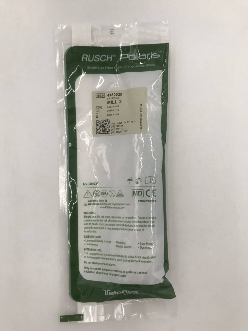 TELEFLEX 4150020 Rusch Polaris Single-Use Fiber Optic Laryngoscope ...