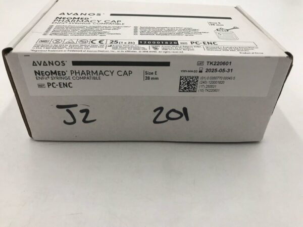 AVANOS PC-ENC NeoMed Pharmacy Cap EnFit Syringe Compatable Size E (25 ...