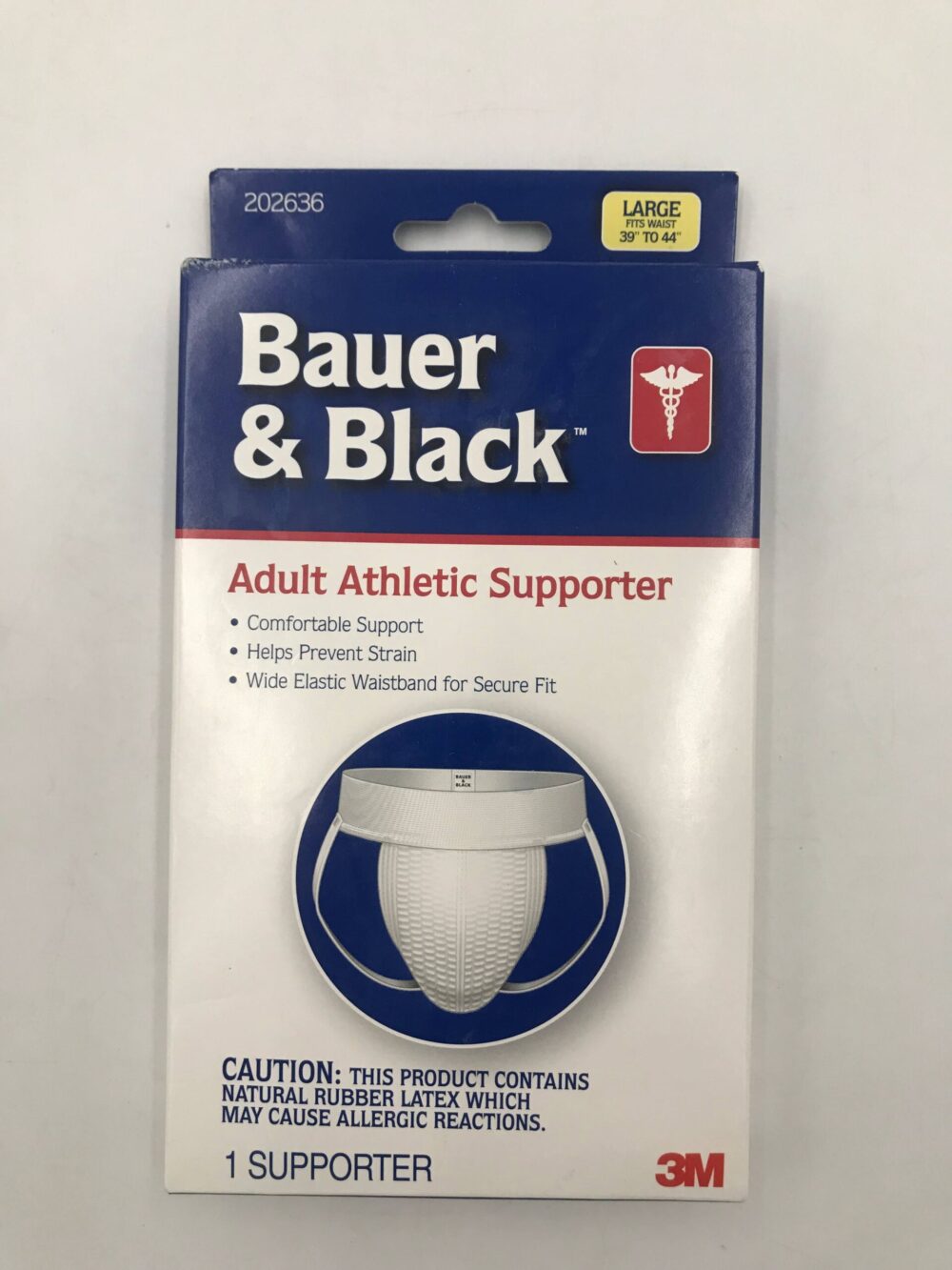 3M 202636 Bauer & Black Adult Athletic Support, Large 39in-44in - GB ...