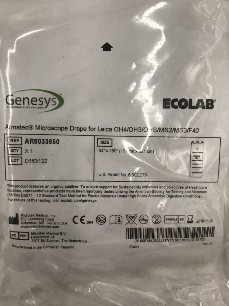 MICROTEK AR8033650 Ecolab Genesys Armatec Microscope Drape For Leica ...