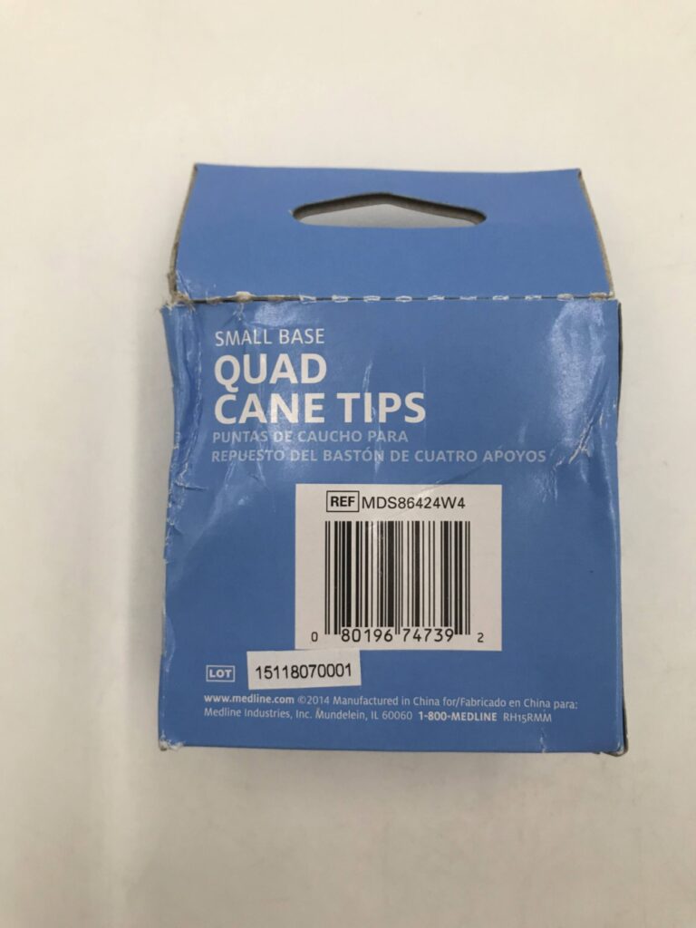 MEDLINE MDS86424W4 Small Base Quad Cane Tips (2/Box) - GB TECH USA