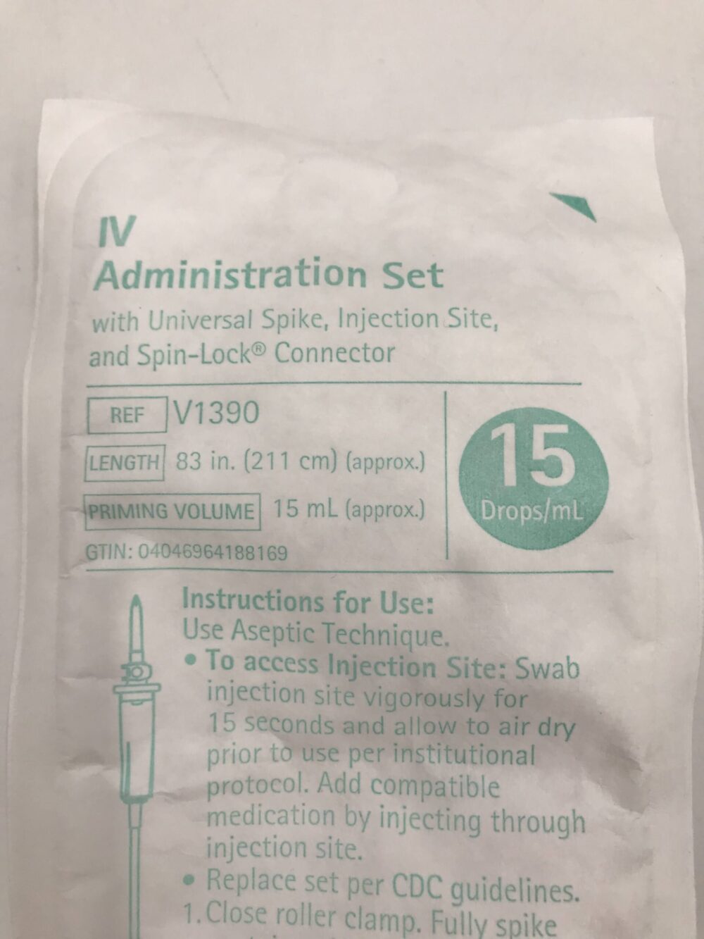 Braun V1390 IV Administration Set w/Universal Spike Injection Site and ...