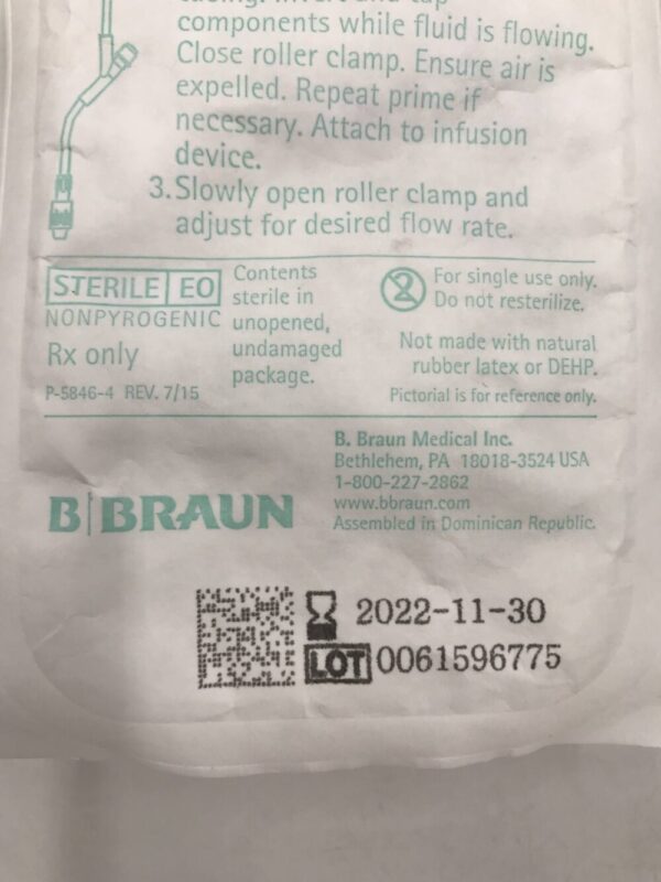 Braun V1390 IV Administration Set w/Universal Spike Injection Site and ...