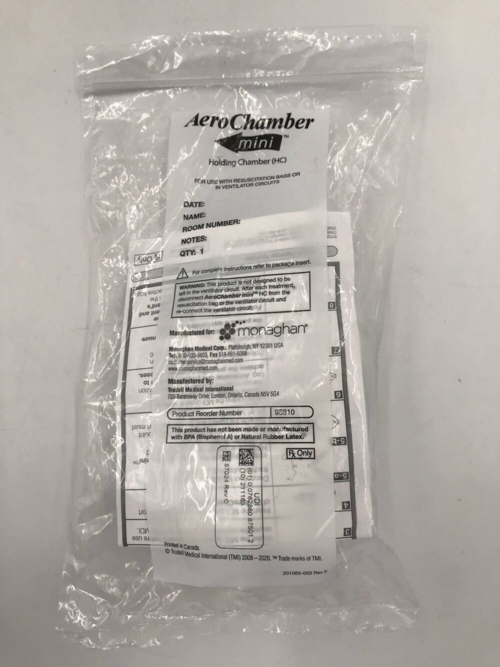 Monaghan 98810 AeroChamber Mini Holding Chamber - GB TECH USA