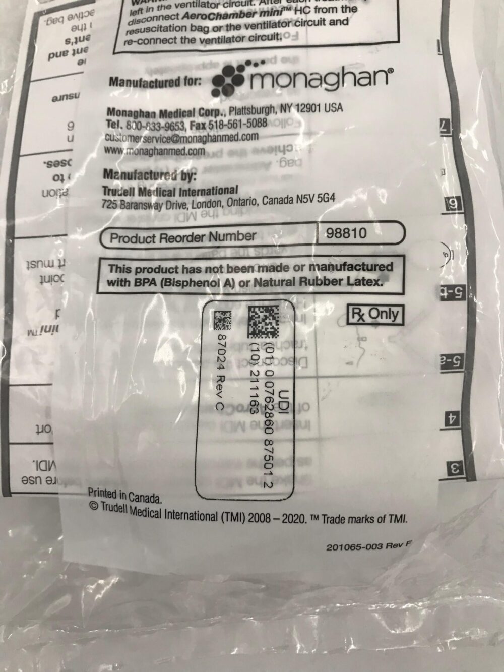 Monaghan 98810 AeroChamber Mini Holding Chamber - GB TECH USA