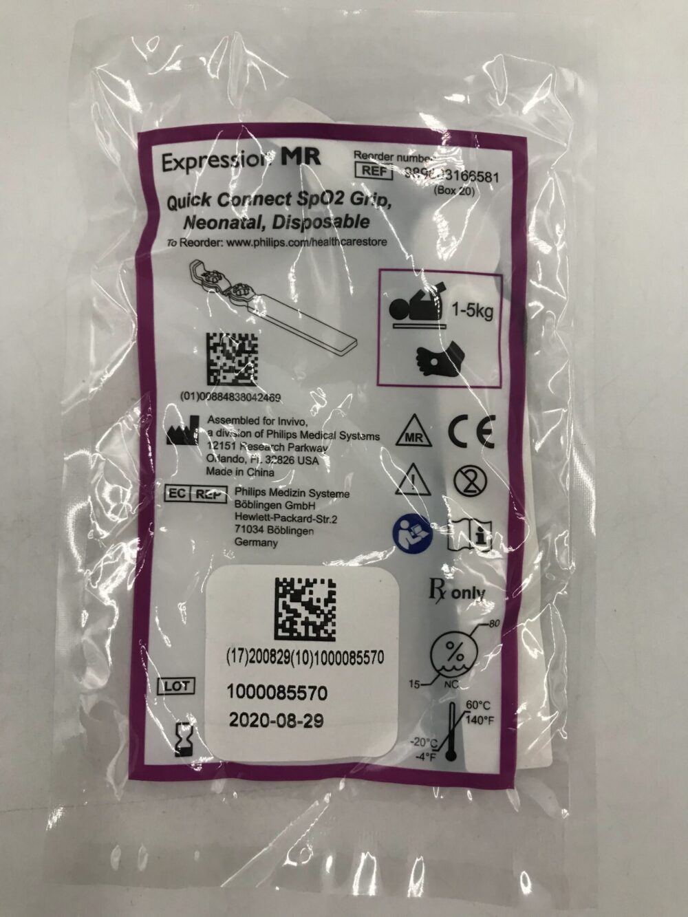 Invivo 989803166581 Expression MR Quick Connect SpO2 Grip Neonatal ...
