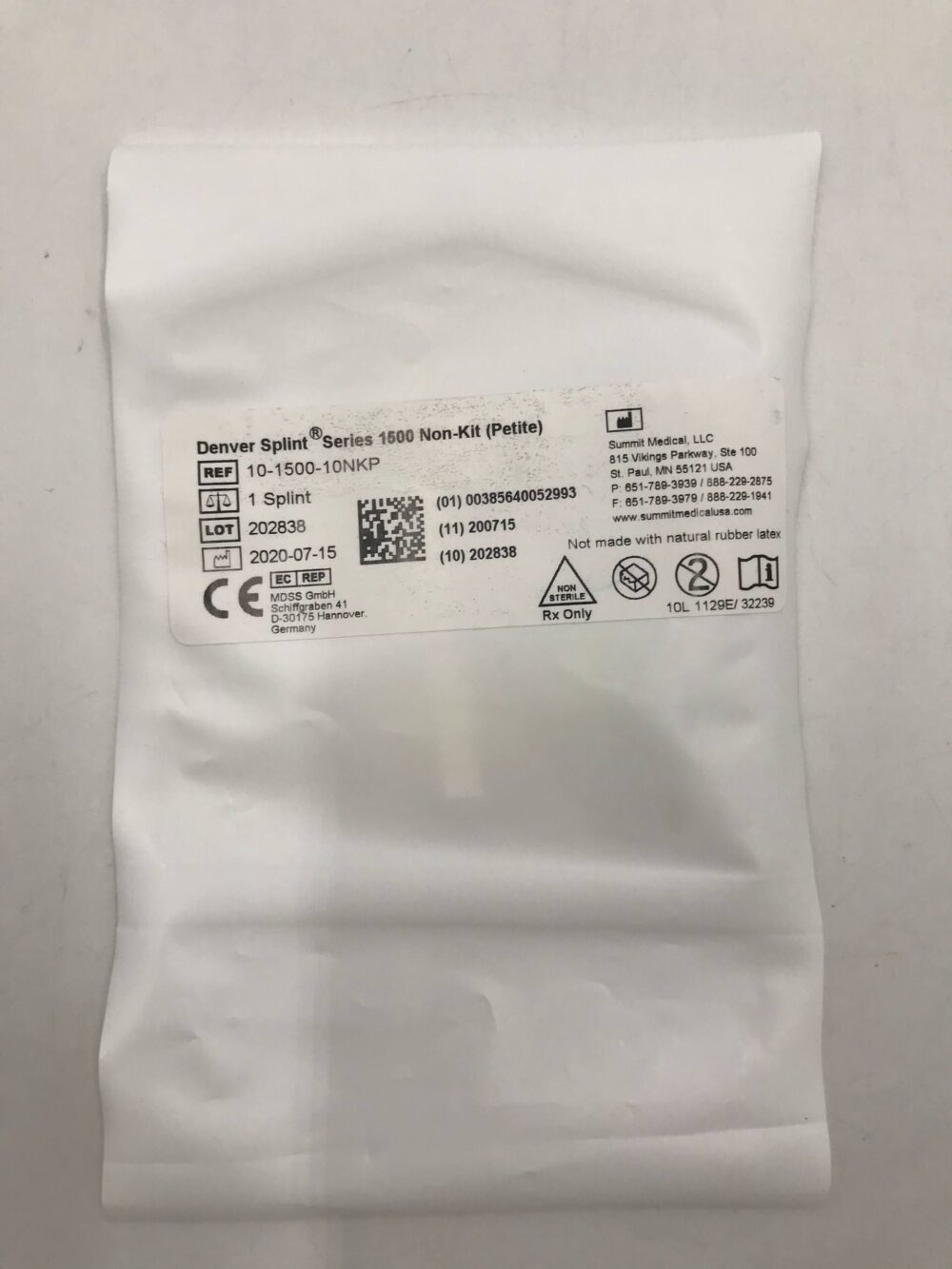 Denver Splint Series 1500 Non-Kit - GB TECH USA