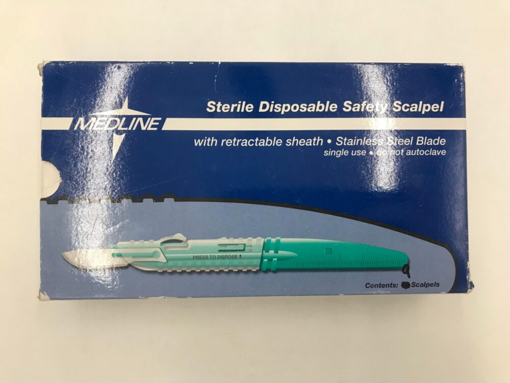 MEDLINE MDS15310 Disposable Safety Scalpel w/Retractable Sheath #10 (9 ...