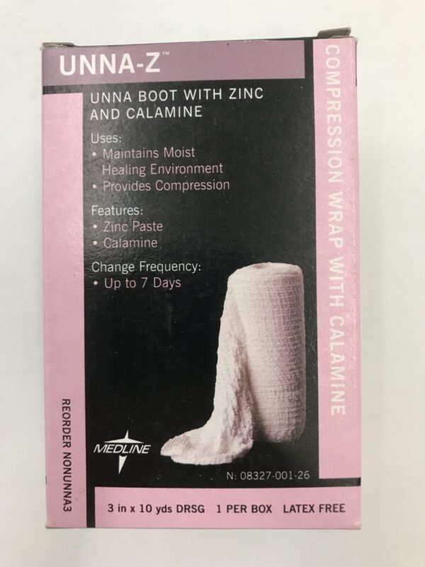 Medline NONUNNA3 UNNA-Z Unna Boot with Zinc and Calamine 3in x 10yds (7 ...