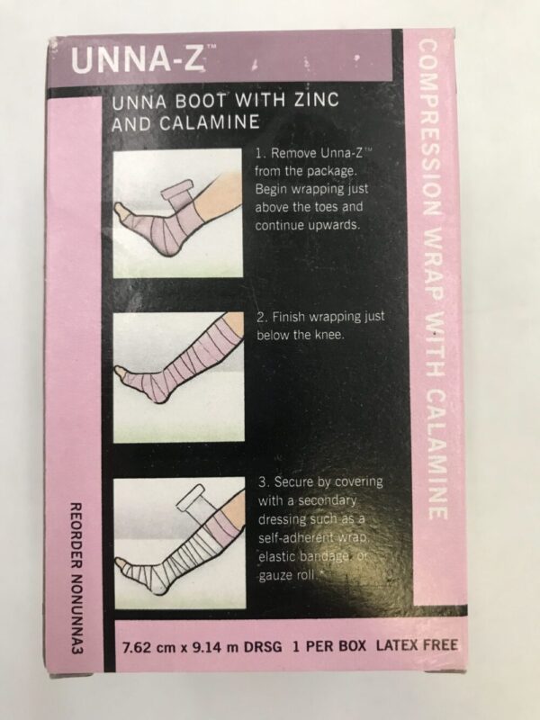 Medline NONUNNA3 UNNA-Z Unna Boot with Zinc and Calamine 3in x 10yds (7 ...