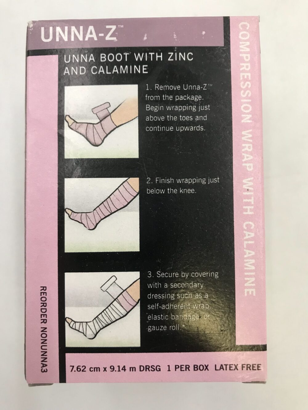 Medline NONUNNA3 UNNA-Z Unna Boot with Zinc and Calamine 3in x 10yds (7 ...